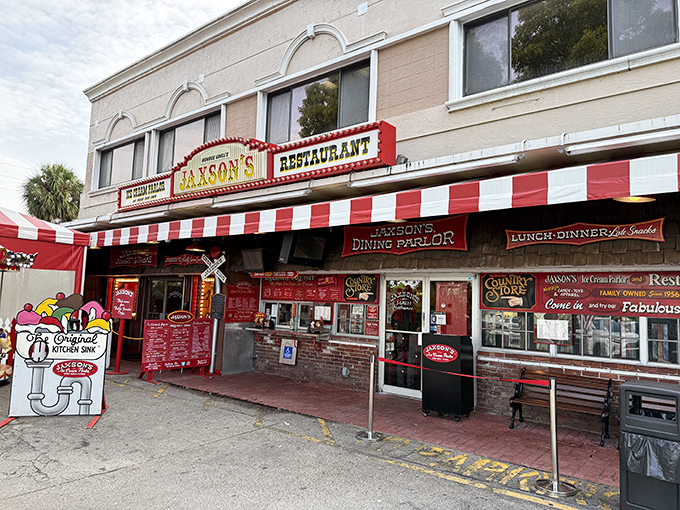 Like a carnival that decided to settle down and serve dessert, Jaxson's exterior promises the kind of joy that doesn't need a smartphone to appreciate.