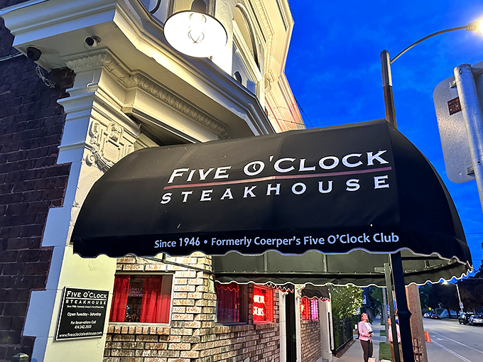 That iconic black awning might as well read "Abandon Diets, All Ye Who Enter Here" &ndash; the first sign you're about to experience Milwaukee's legendary steakhouse tradition.