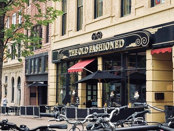 The golden lettering against limestone promises what every Wisconsinite dreams of&mdash;comfort food that hugs your soul and drinks that warm your spirit.