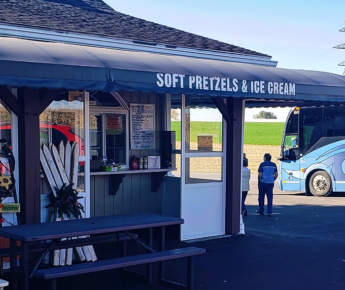 The humble roadside stand beckons with a promise that's irresistible to any Pennsylvanian with taste buds: soft pretzels and ice cream, the ultimate country road pit stop.