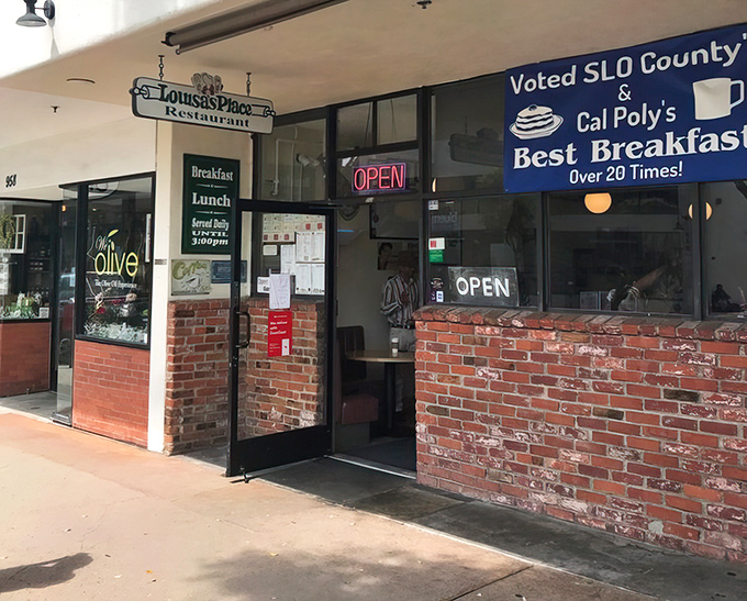 The mint-green tables outside Louisa's Place aren't just furniture&mdash;they're front-row seats to San Luis Obispo's breakfast theater, where the show always gets a standing ovation.