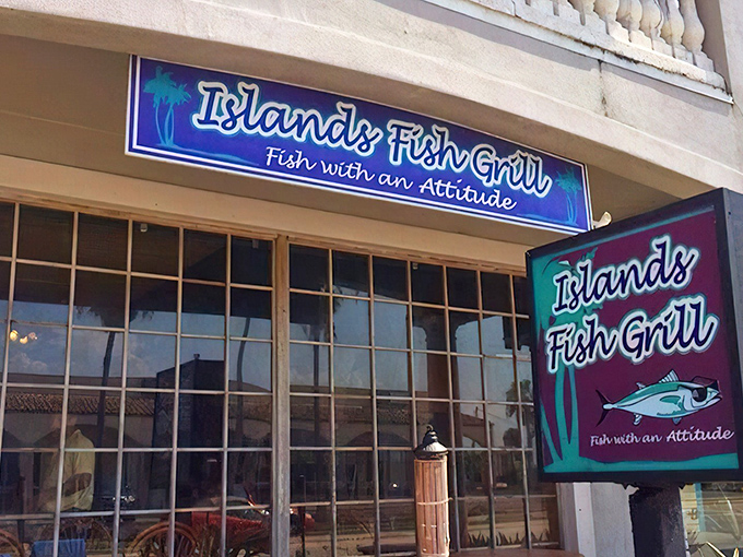 The unassuming exterior of Islands Fish Grill proves once again that Florida's best seafood treasures often hide in plain sight.