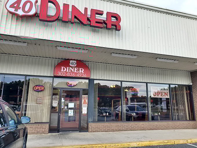 The unassuming storefront of Route 40 Diner stands like a beacon for hungry travelers &ndash; proof that culinary treasures often hide in plain sight.