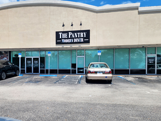 The unassuming exterior of The Pantry Modern Diner proves once again that culinary treasures often hide in plain sight, waiting for hungry explorers.