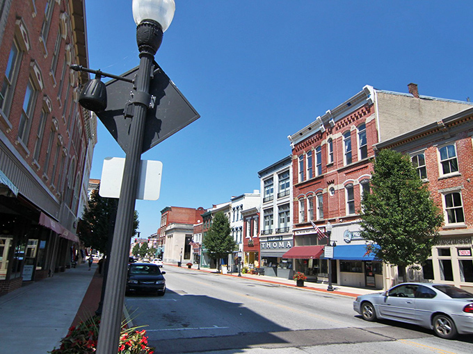 Piqua's Main Street feels like Norman Rockwell painted it yesterday—historic brick buildings where your Social Security check actually covers the rent.
