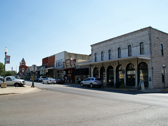 Historic limestone buildings line Granbury's streets like sentinels of time, their weathered facades telling stories that no history book could capture quite as eloquently.