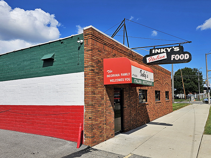The Italian flag colors proudly painted on Inky's exterior aren't just decoration&mdash;they're a promise of authentic flavors waiting inside this Toledo landmark.