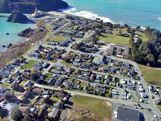 An aerial view that explains why Trinidad has been called "the Monaco of the North Coast" &ndash; minus the yacht-sized egos and price tags.