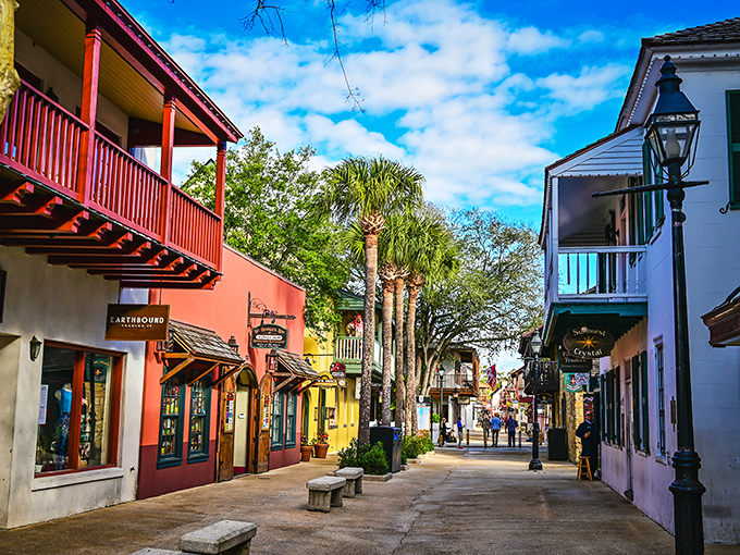 St. Augustine's historic district is like stepping into a European postcard where palm trees meet Spanish colonial architecture and time slows to a vacation pace.