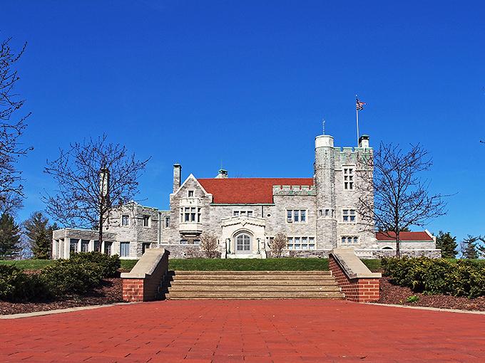 Stately and serene, Glamorgan Castle rises from its brick-paved approach like Ohio's answer to Downton Abbey, minus the British accents and family drama.