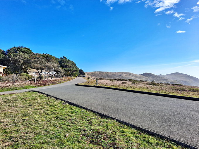 Highway 1 curves through rolling hills where California's coastal magic begins to unfold.