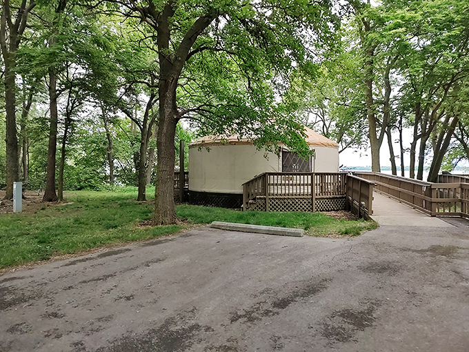 This unassuming welcome center might not look like a gateway to paradise, but trust me&mdash;behind that blue roof lies an island adventure waiting to unfold.