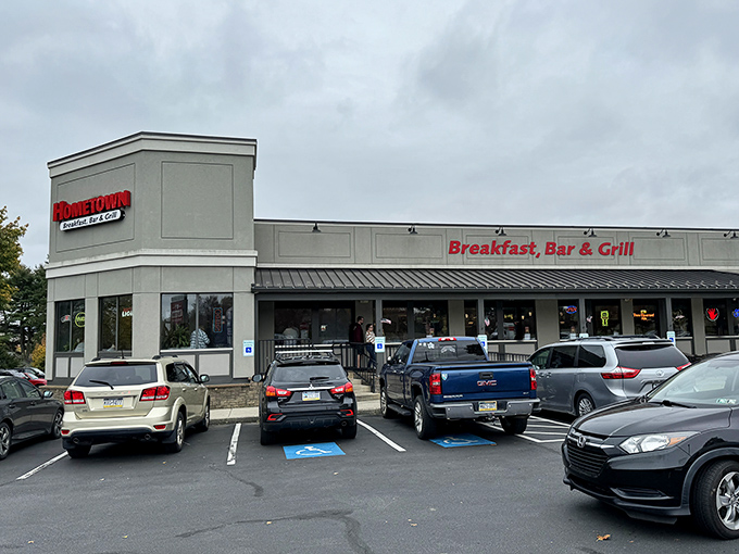 The unassuming exterior of Home Town Breakfast Bar & Grill hides culinary treasures within. Like finding a diamond in a strip mall, this Breinigsville gem beckons hungry travelers.