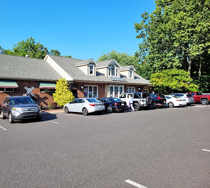 The charming exterior of Moccia's Train Stop looks like it belongs in a Norman Rockwell painting of small-town Pennsylvania perfection.