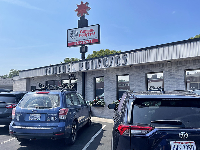 The iconic red star atop Campus Pollyeyes beckons hungry visitors like a North Star for cheese lovers. This unassuming brick building houses culinary treasures worth the pilgrimage.
