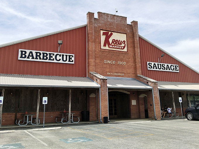 This brick fortress of barbecue stands ready to convert even the most stubborn vegetarians with smoke signals alone.