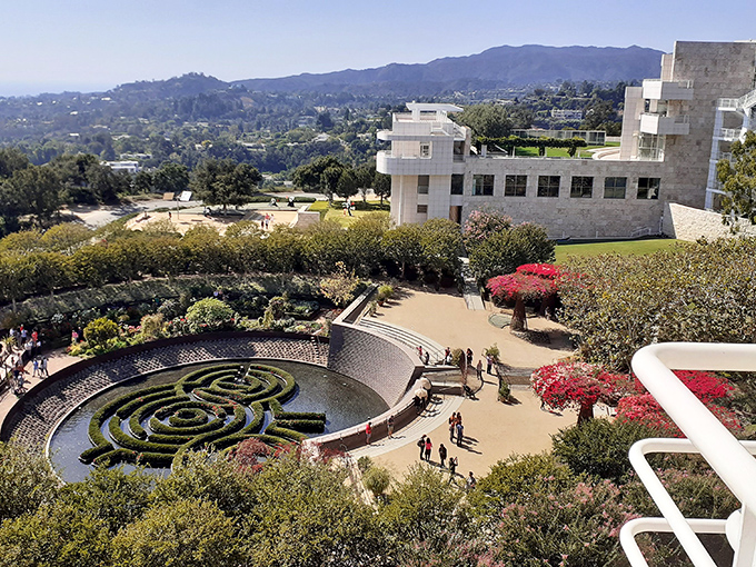 The Getty's Central Garden maze is nature's ultimate puzzle &ndash; a floating labyrinth of azaleas where even the most directionally-challenged can get happily lost.