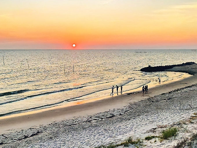 Nature's own light show at Kiptopeke. The kind of sunset that makes you forget your phone password while fumbling to capture its glory.