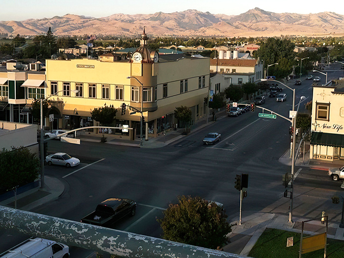 Downtown Hollister basks in golden hour light, where mountains meet Main Street and time slows to a delicious crawl.