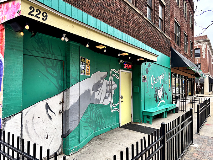 Street art meets comfort food at this Canton landmark. The vibrant mural announces you've found somewhere special before you even step inside. 