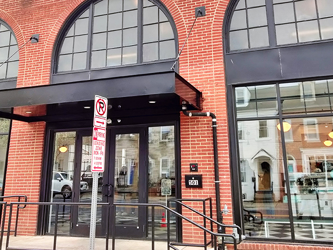 The brick facade of Cabalar Meat Co. stands like a carnivore's cathedral in downtown Lancaster, promising meaty salvation within those arched windows.