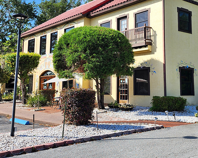 The Mediterranean-meets-Bavaria fa&ccedil;ade of Yalaha Bakery stands like a delicious mirage in Central Florida, promising authentic German treats behind those ornate doors.