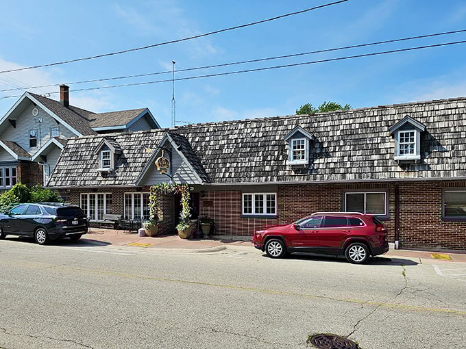 From the road, Schwarz's cedar shake roof and brick facade stand as a beacon to hungry travelers&mdash;Wisconsin's version of a lighthouse for the steak-starved.