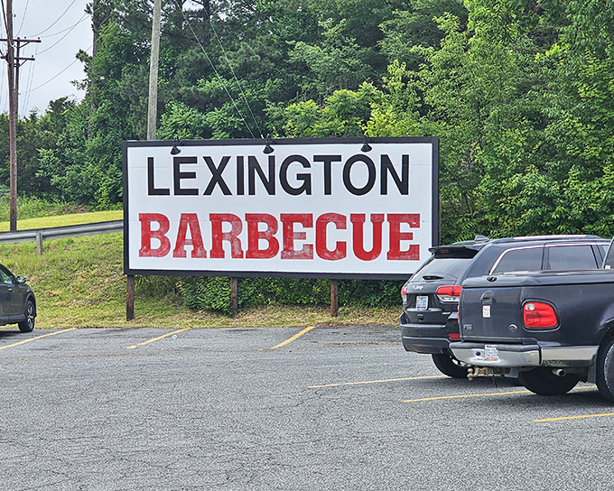The iconic roadside sign that's launched a thousand road trips. Simple, bold, and promising everything a hungry traveler could want.