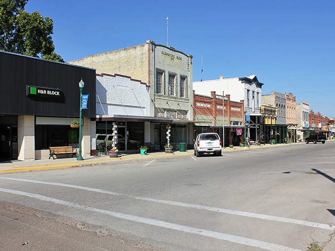 Main Street charm meets architectural ambition in this perfectly preserved downtown streetscape.