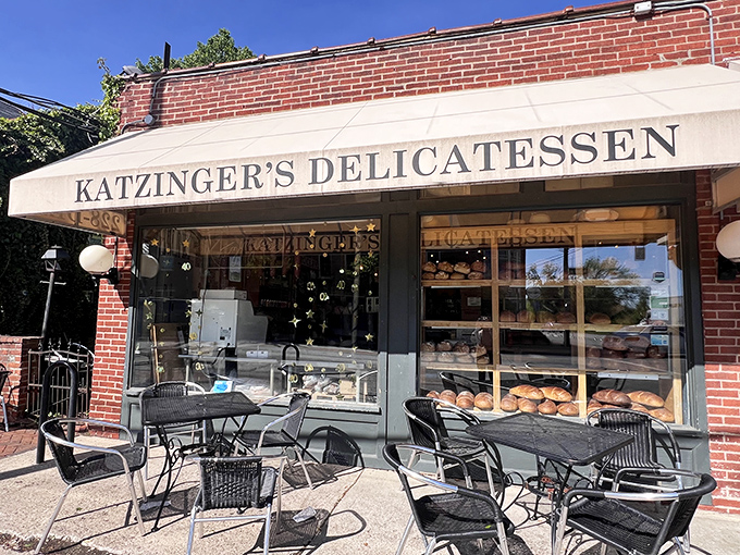 The brick facade of Katzinger's stands like a delicious fortress in Columbus' German Village, promising sandwich salvation to all who enter.