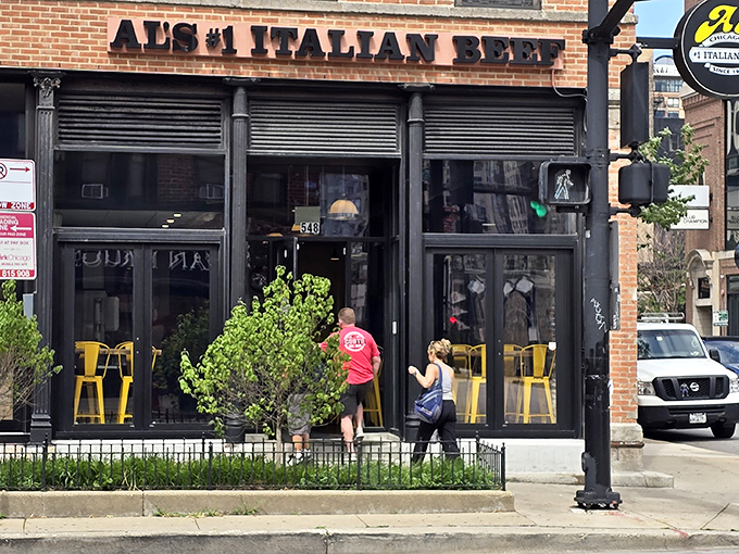 The unassuming storefront on Wells Street hides Chicago's beef royalty behind those sleek black frames and bright yellow chairs &ndash; like finding the Hope Diamond in your sock drawer.