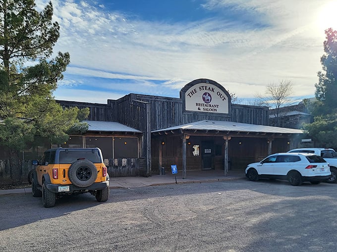 Pulling into the gravel lot, you'll spot everything from dusty pickup trucks to luxury sedans&mdash;beef appreciation knows no socioeconomic boundaries.