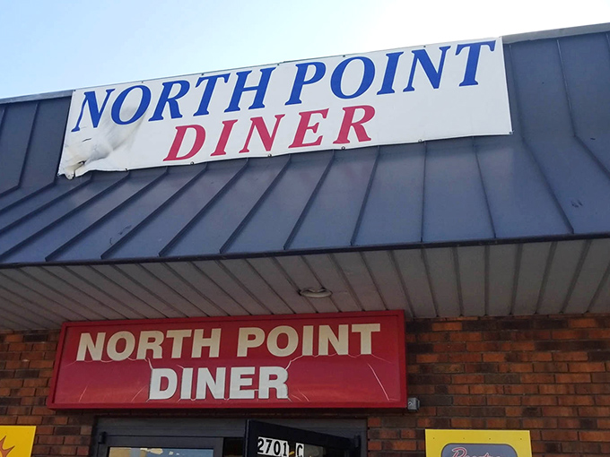 The classic red signage against brick promises no-nonsense deliciousness &ndash; North Point Diner doesn't need fancy fonts to deliver fantastic food.
