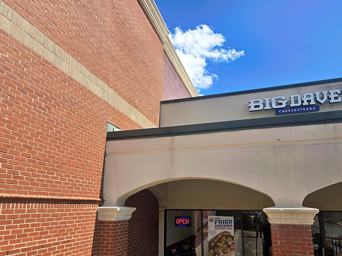 The unassuming storefront belies the culinary treasures within. Like finding a diamond in a strip mall, Big Dave's exterior promises Philadelphia magic in Charlotte.