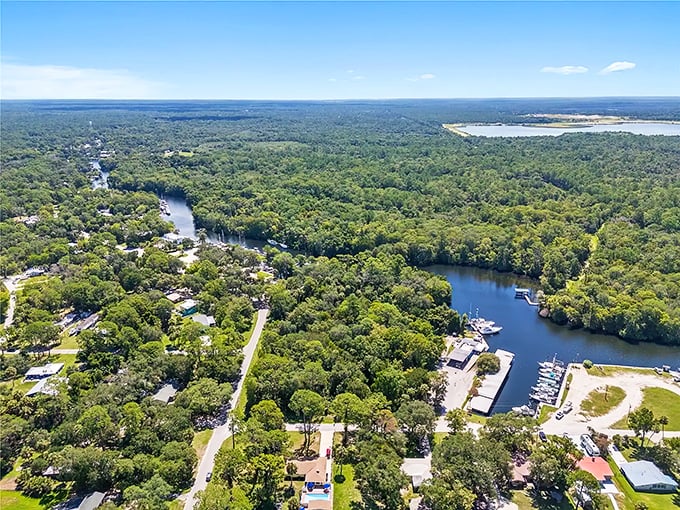 From above, Yankeetown reveals its true character &ndash; a perfect marriage of winding waterways and lush greenery where nature still calls the shots.
