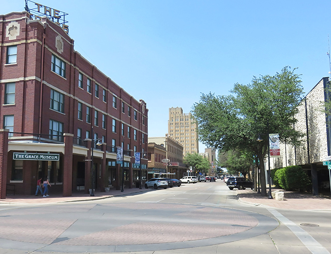 Downtown Abilene welcomes you with classic brick architecture and wide-open skies, where history and modern life dance together on sun-drenched streets.