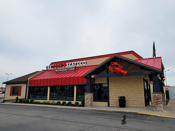 That iconic red-roofed exterior isn't just eye-catching—it's a beacon of hope for landlocked seafood lovers across central Indiana.