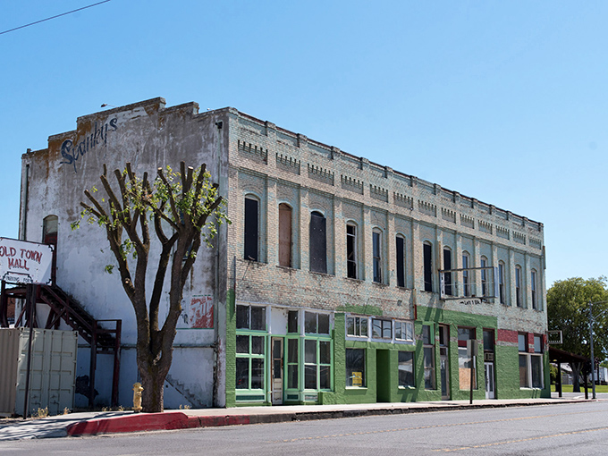 Downtown Williams showcases its historic charm with weathered brick facades and green-trimmed windows&mdash;architectural storytelling that whispers tales of California's agricultural past.