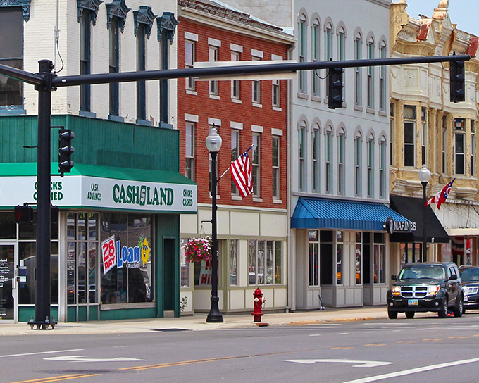 Downtown Bucyrus looks like Main Street USA got together with affordable living and decided to throw a block party that never ended.