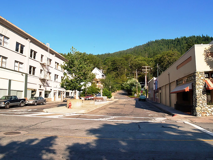 Downtown Dunsmuir welcomes you with its classic brick buildings and mountain backdrop—small-town charm with big-time views that won't break the bank.