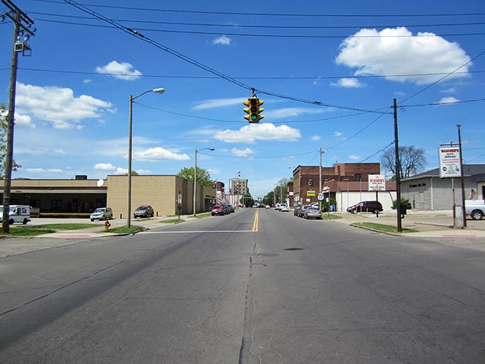Quiet streets and big skies define small-town Massillon, where traffic jams are when three cars reach the light simultaneously.