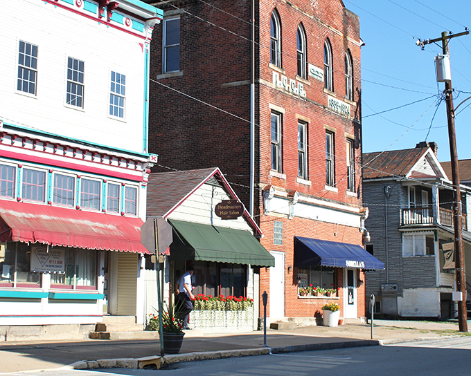 These colorful storefronts aren't just pretty facades&mdash;they're the beating heart of Saltsburg's business district, where locals have shopped for generations.