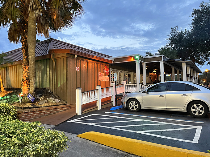 The unassuming exterior of Texas Cattle Company hides culinary treasures within. Those smokestacks aren't just for show&mdash;they're working overtime to infuse your dinner with oak-fired magic.