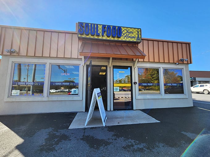 The unassuming exterior of Soul Food Chess House might not scream "culinary destination," but inside awaits a checkmate of flavor that'll have you planning your next move.