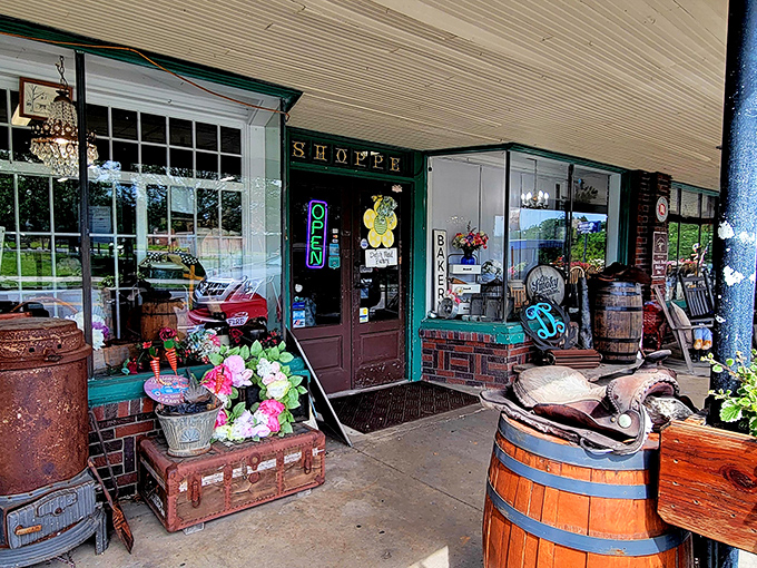 The charming storefront of Dutch Maid Bakery beckons with rustic barrels and vintage decor &ndash; like a time machine disguised as Tennessee's sweetest destination.