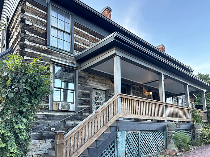 History doesn't just whisper at Log House 1776&mdash;it practically invites you up those wooden steps for dinner. This weathered exterior has seen centuries of hungry Virginians come and go.