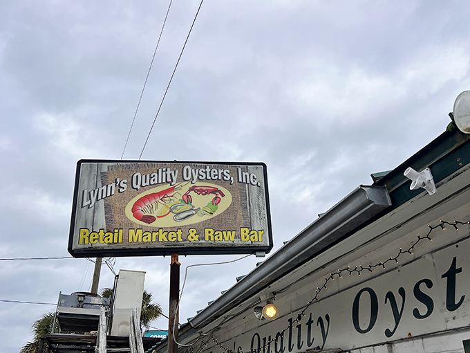 The weathered sign says it all: Lynn's Quality Oysters isn't just a restaurant&mdash;it's a Florida institution where seafood dreams come true.