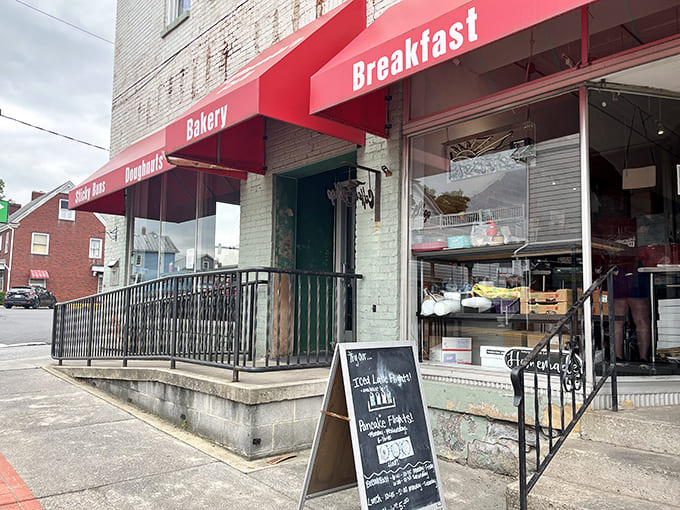 The iconic red awnings of Mamie's Caf&eacute; & Bakery stand out like a beacon of breakfast hope on Martinsburg's East Allegheny Street. Small-town charm, big-time flavors await.