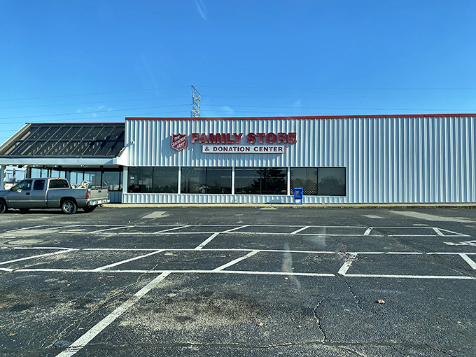 That red "FAMILY STORE" sign glowing like a beacon promises treasure hunting adventures that could last all afternoon.