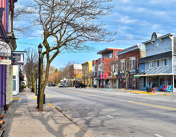 Downtown Frankfort looks like Main Street USA had a successful therapy session and found inner peace.